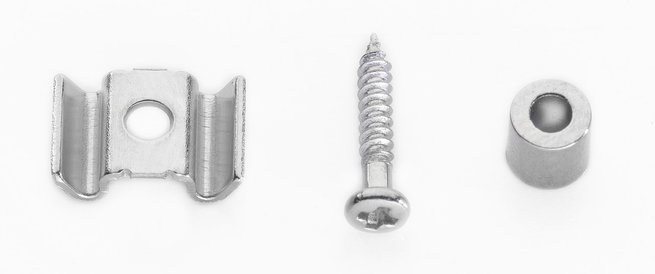 String retainer for electric guitar, vintage style, chrome finish ...